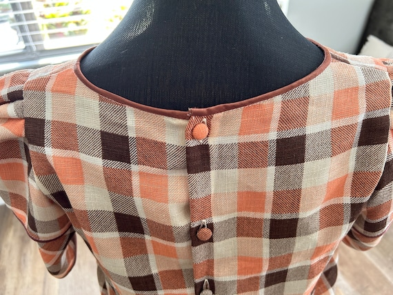 Vintage Checkered Plaid Blouse - Gem