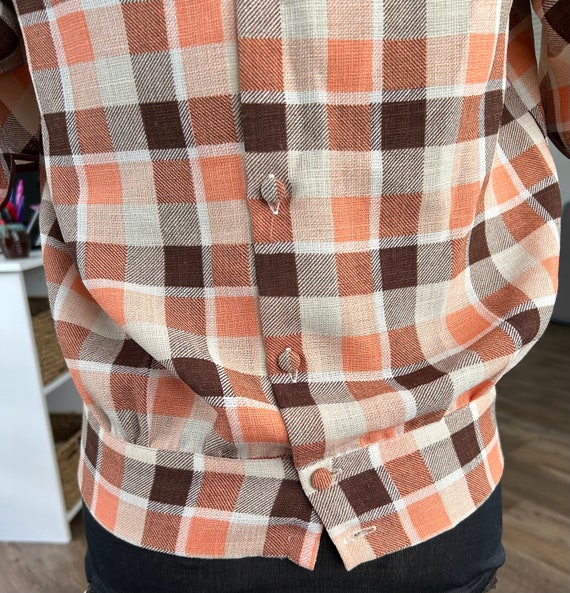 Vintage Checkered Plaid Blouse - Gem