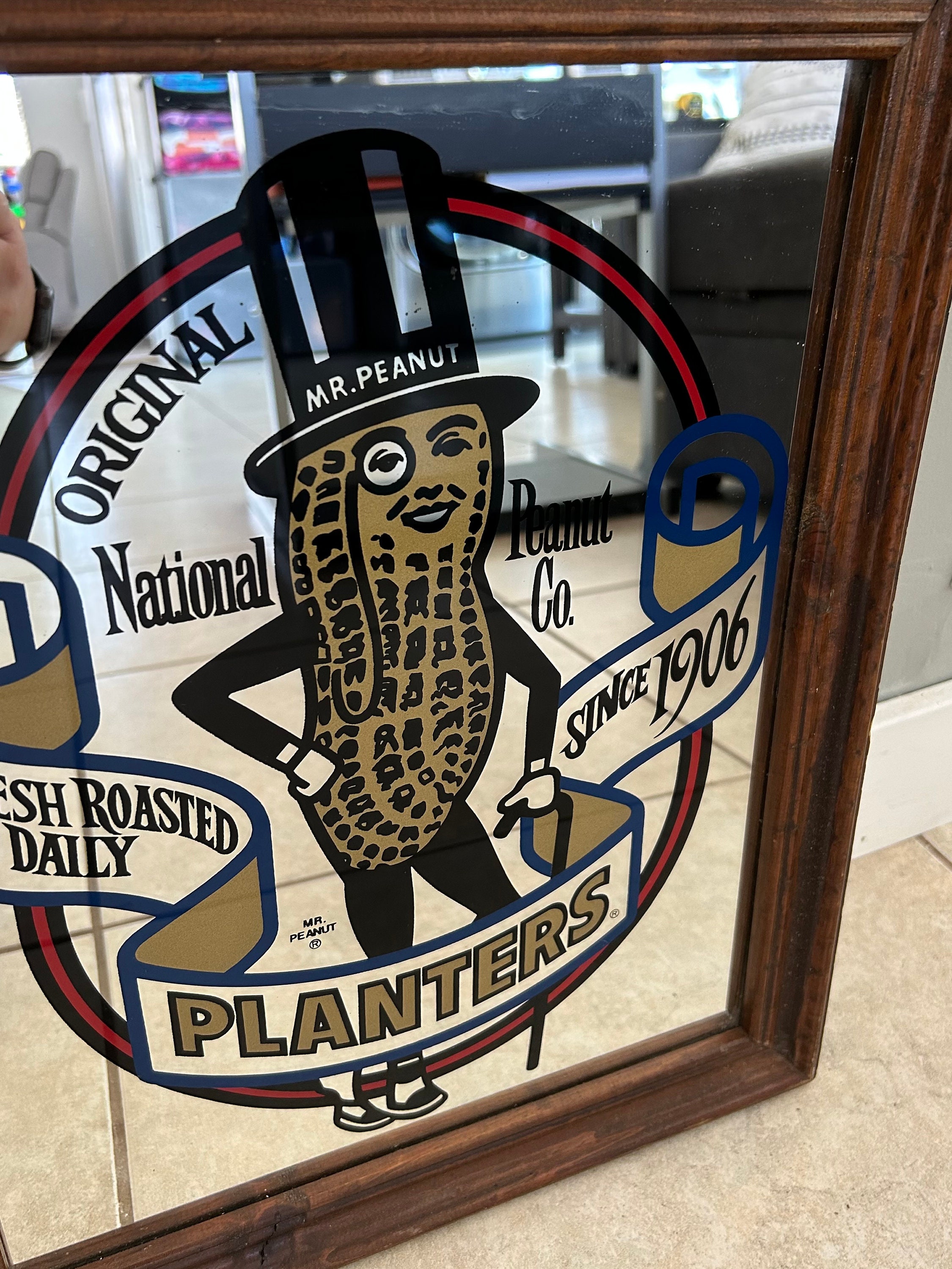 Vintage Mr. Peanut Planters Mirror Sign - Etsy