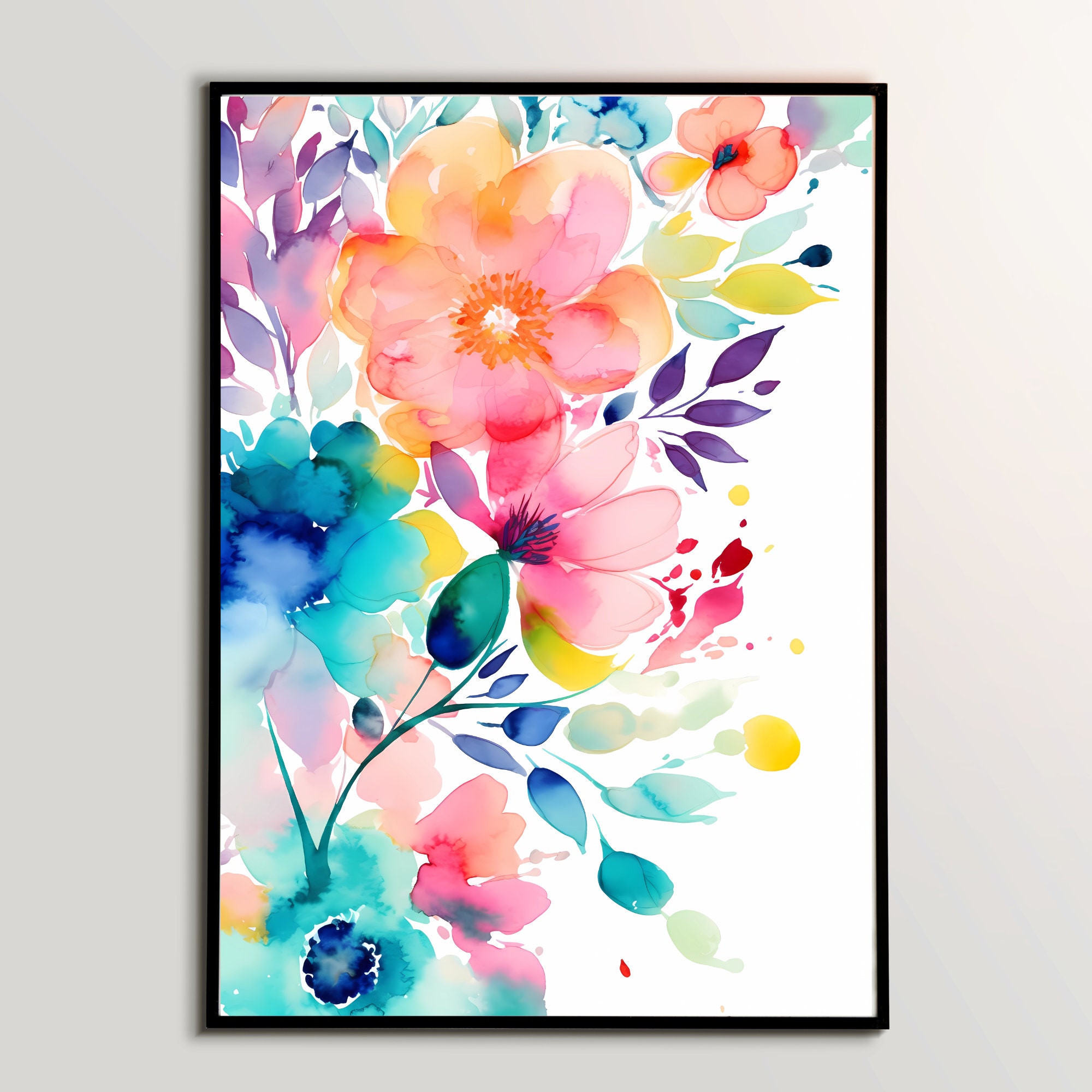 Pastel Blooms - Set of 3 Botanical Wall Art Prints, Floral Décor ...