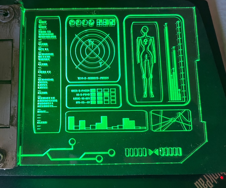 Sci-fi Datapad Prop | LED Cosplay Display Panel | Futuristic Costume ...