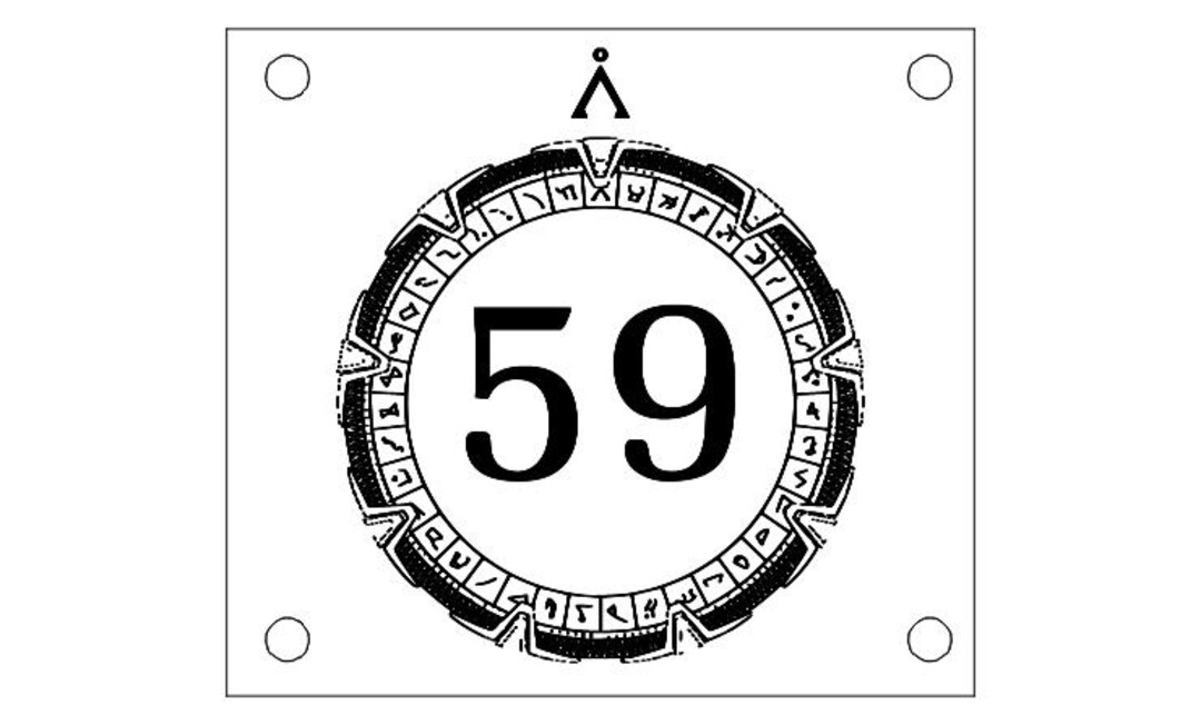 Personalised Stargate House Sign | Custom Sci-fi Address Plaque ...