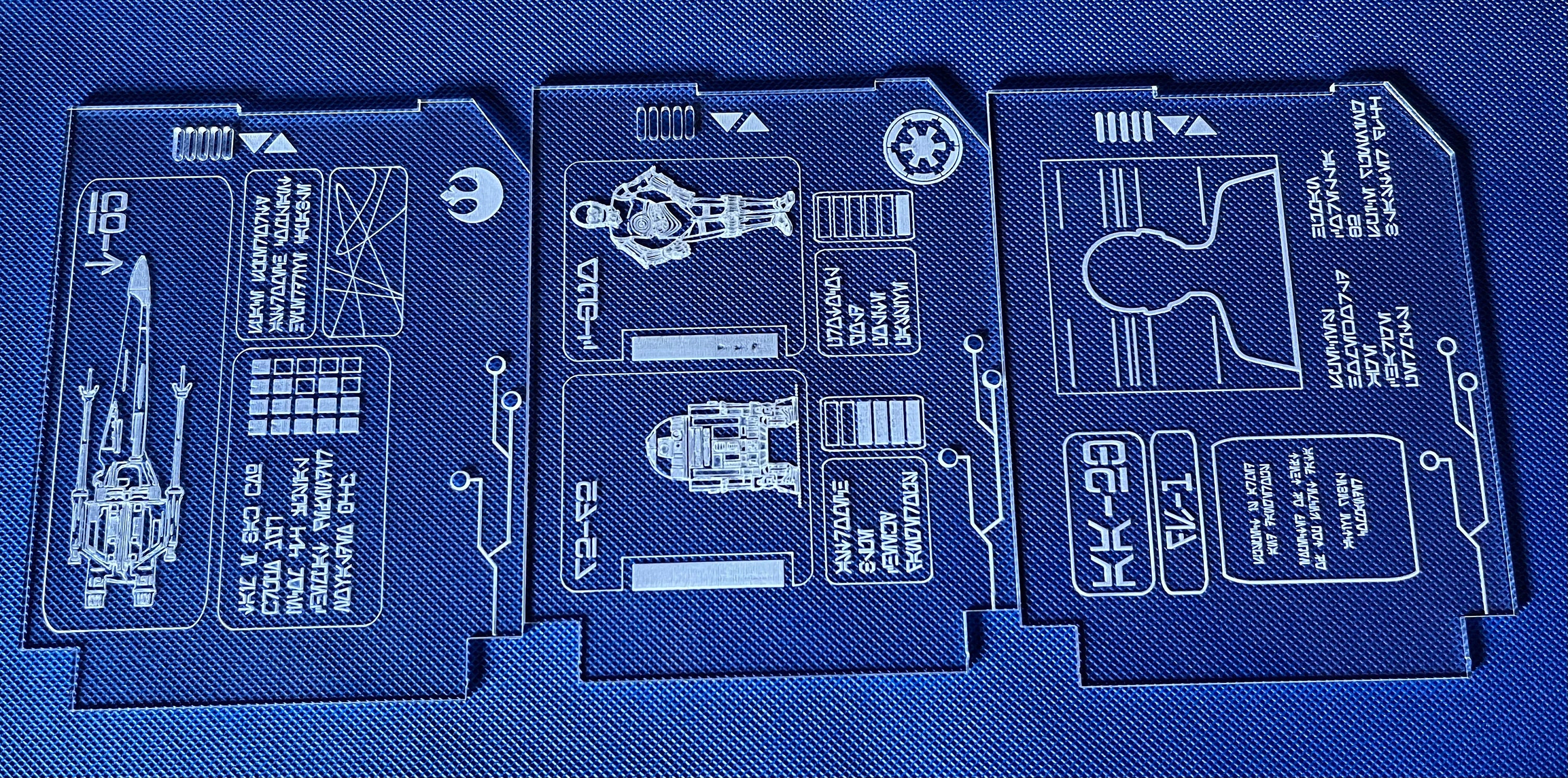 Star Wars / Sci Fi Data Pad X Wing Pilot / Droid Hunter / Trooper ID ...