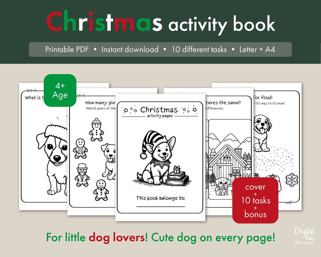 Printable Christmas Activities for Little Dog Lovers. Kids Activity ...