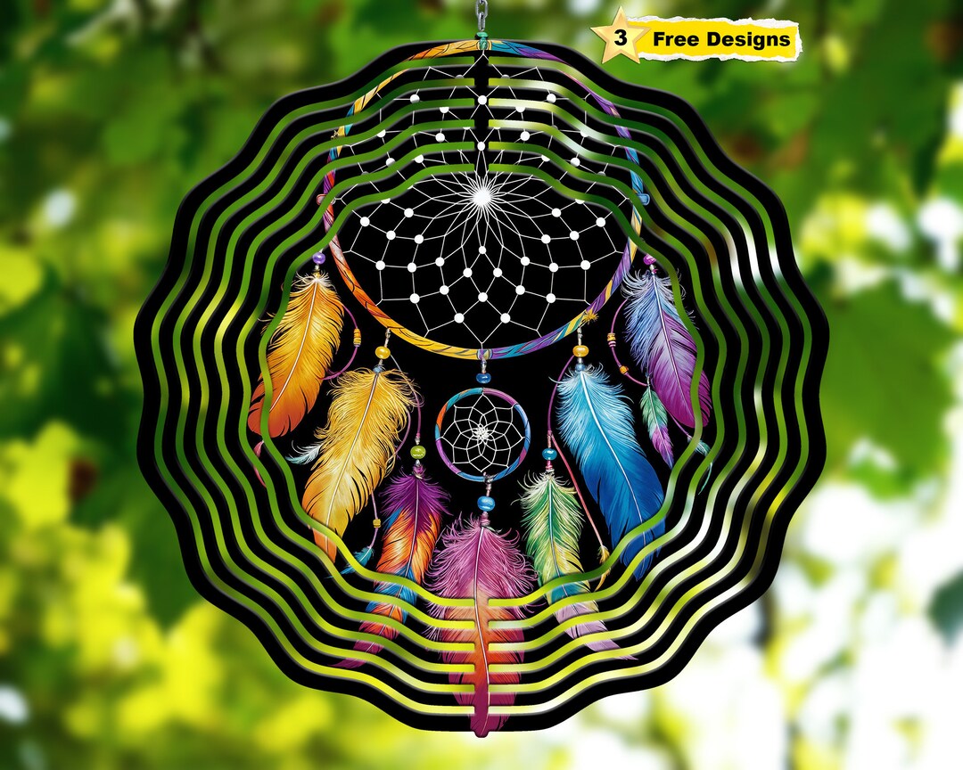 Dream Catcher Wind Spinner Png Sublimation Design Template 10 Inch ...