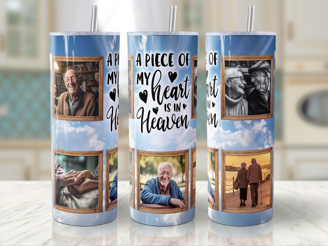 Memorial Tumbler Wrap Png 5 Photo Frame Tumbler Wrap 20oz Skinny ...