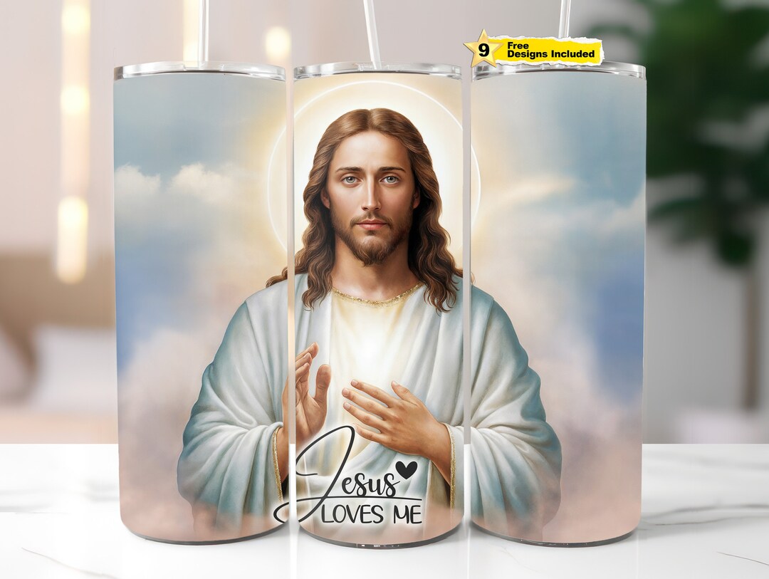 Christian Tumbler Wrap Jesus Png Wrap Christian 20oz Skinny Tumbler ...