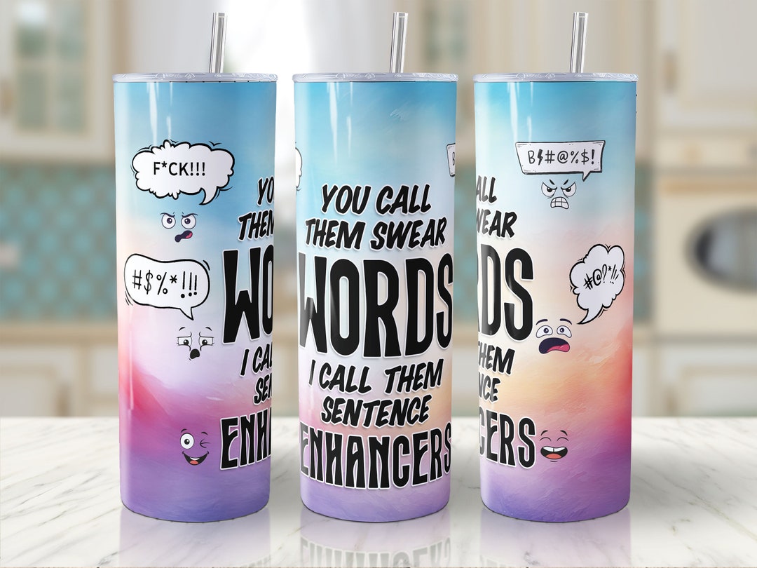 Funny Swear Word Tumbler Wrap Design Seamless Tumbler Wrap Humorous ...