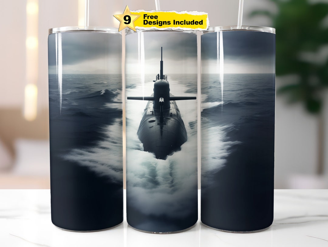 US Navy Submarine Tumbler 20 Oz Tumbler Sublimation Designs Marine Ship ...