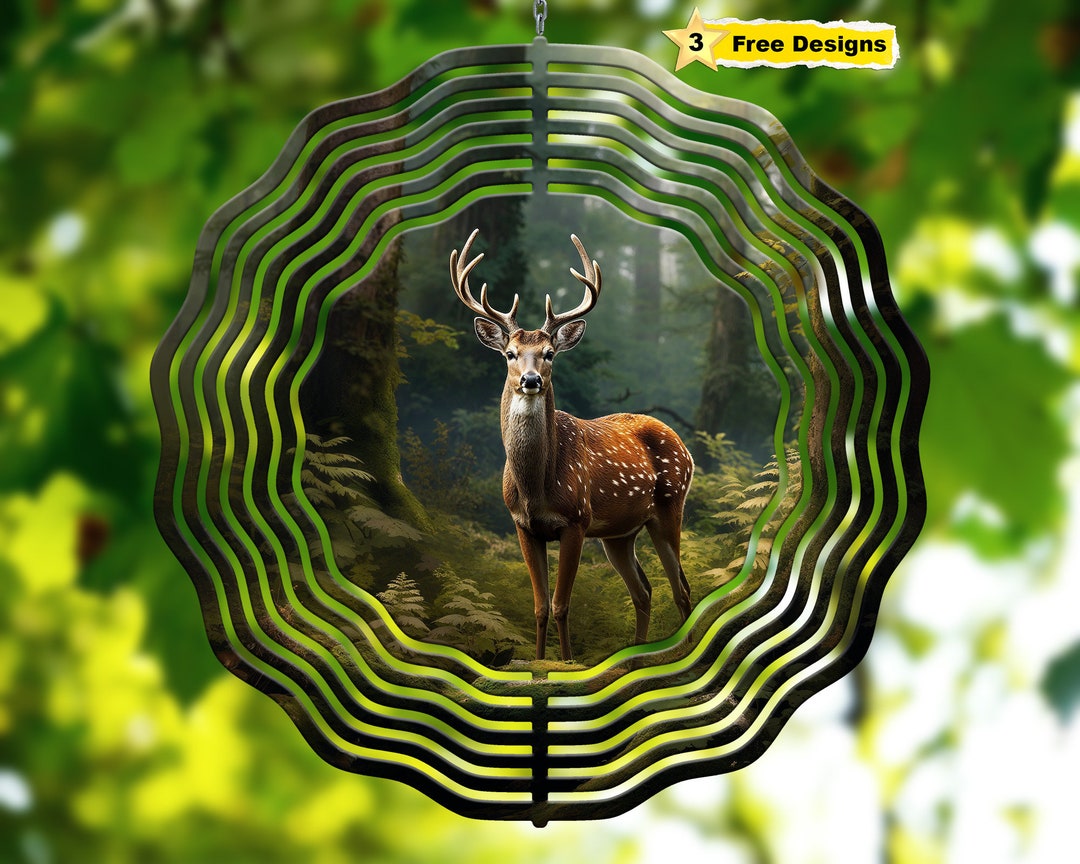 Deer Wind Spinner PNG Deer Wind Spinner Sublimation Design Hunting ...
