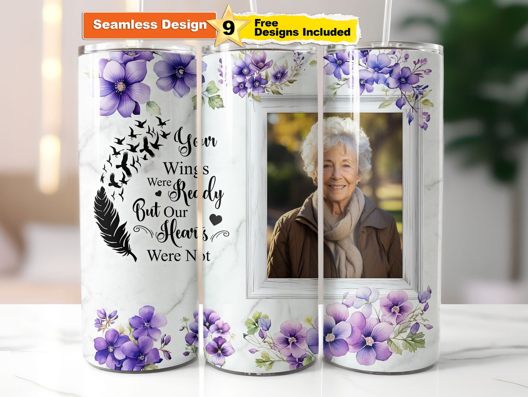 Memorial Photo Tumbler Wrap Personalized Custom Memorial Tumbler Png ...