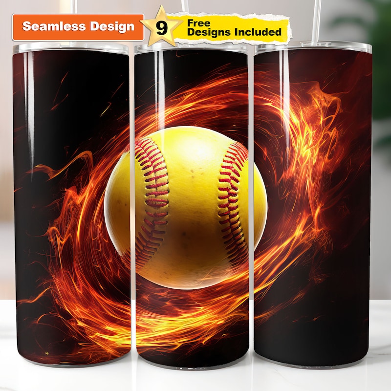 Softball Fire - Etsy
