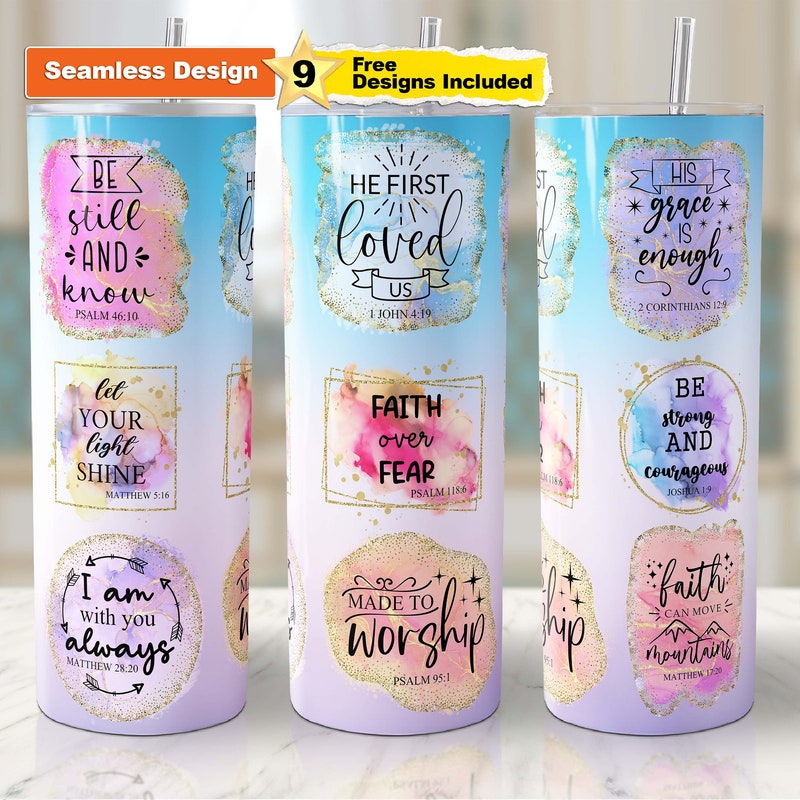 Bible Verse Tumbler - Etsy