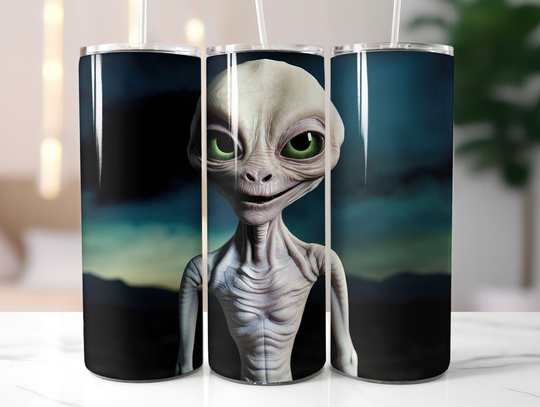 Alien Tumbler Wrap Png Seamless Design 20oz Skinny Tumblerwrap E.T ...