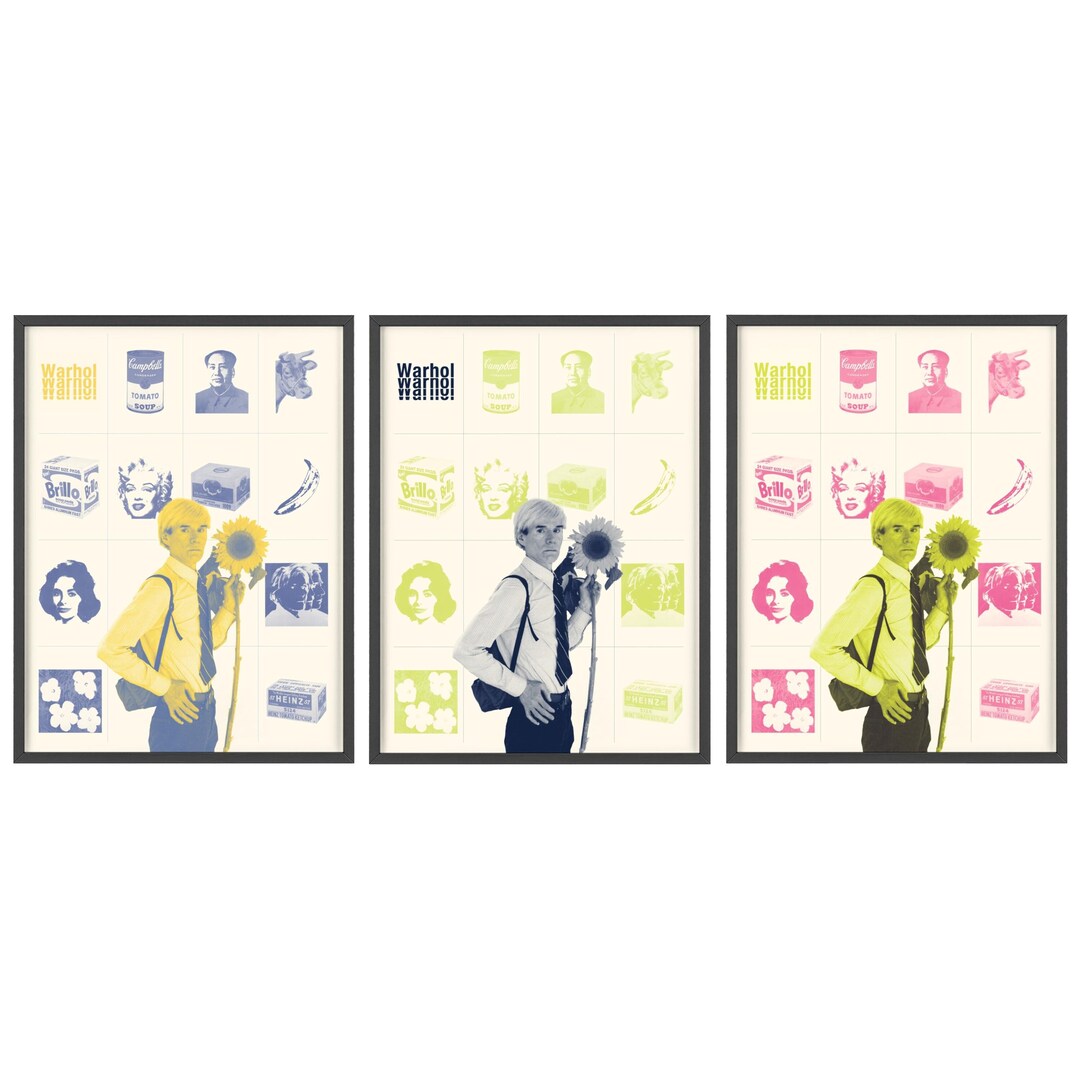Andy Warhol Set of 3 Posters - Andy Warhol Artworks - Andy Warhol ...