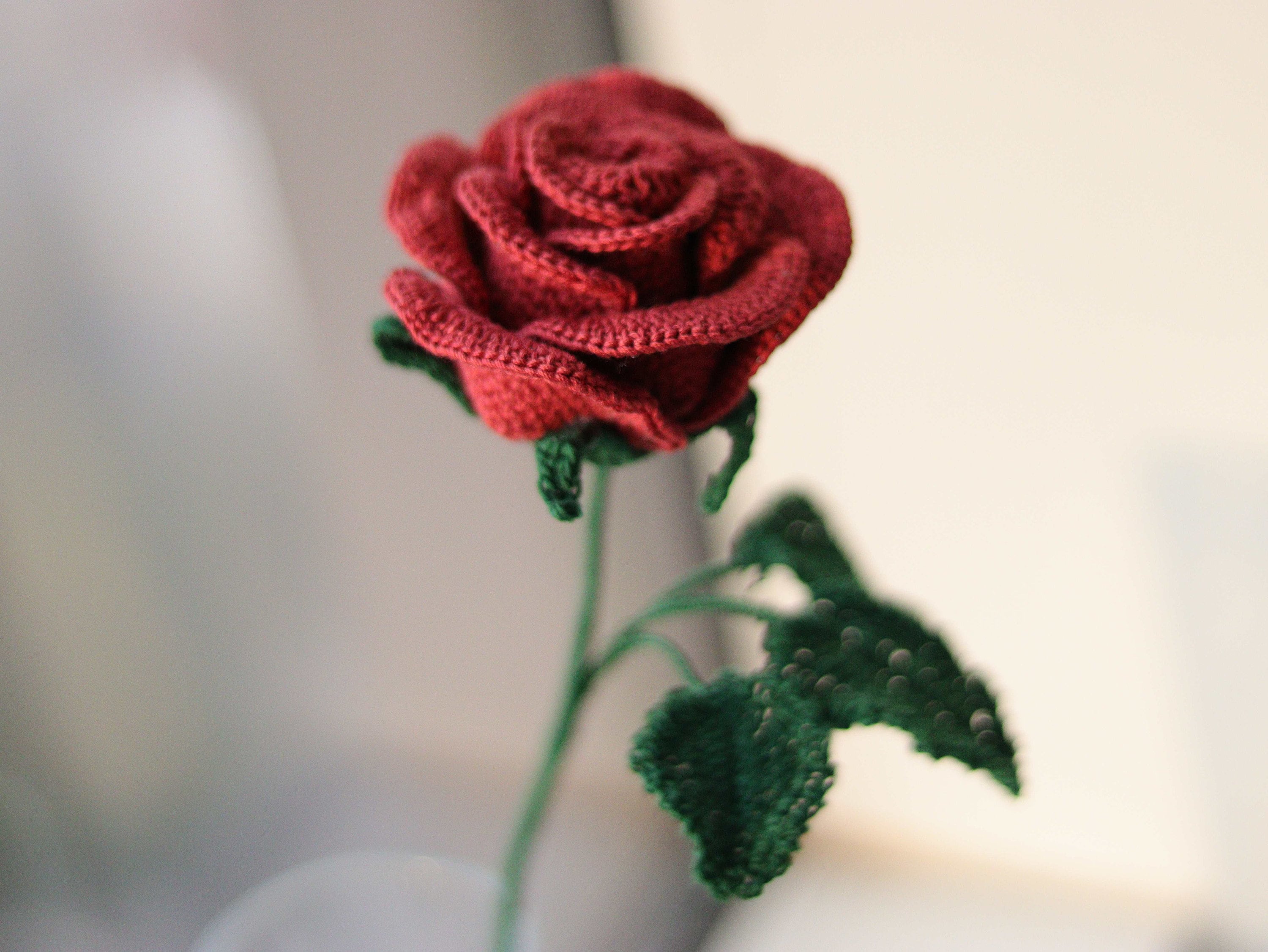 Crochet Red Rose Digital Pattern and Tutorial Video - Etsy