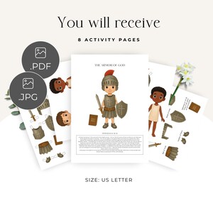 Armor of God Paper Dolls, Christian Activity for Kids – 8 Printable ...