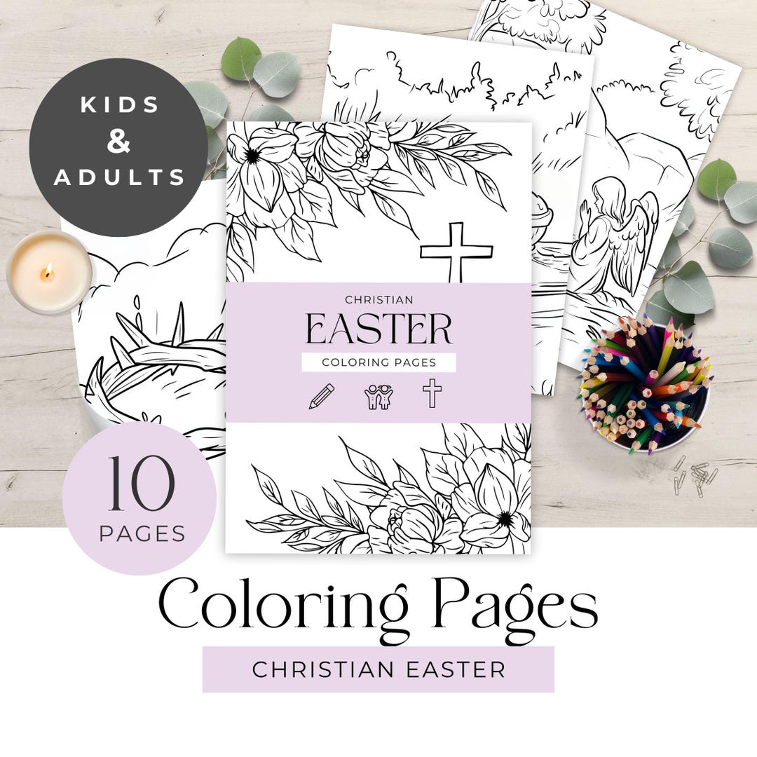 Christian Easter Coloring Pages, Activity for Lent and Holy Week ...