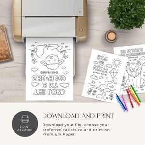 Printable Christian Bible Verse Coloring Page for Kids, Homeschool ...