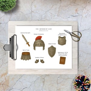 Armor of God Paper Dolls, Christian Activity for Kids – 8 Printable ...