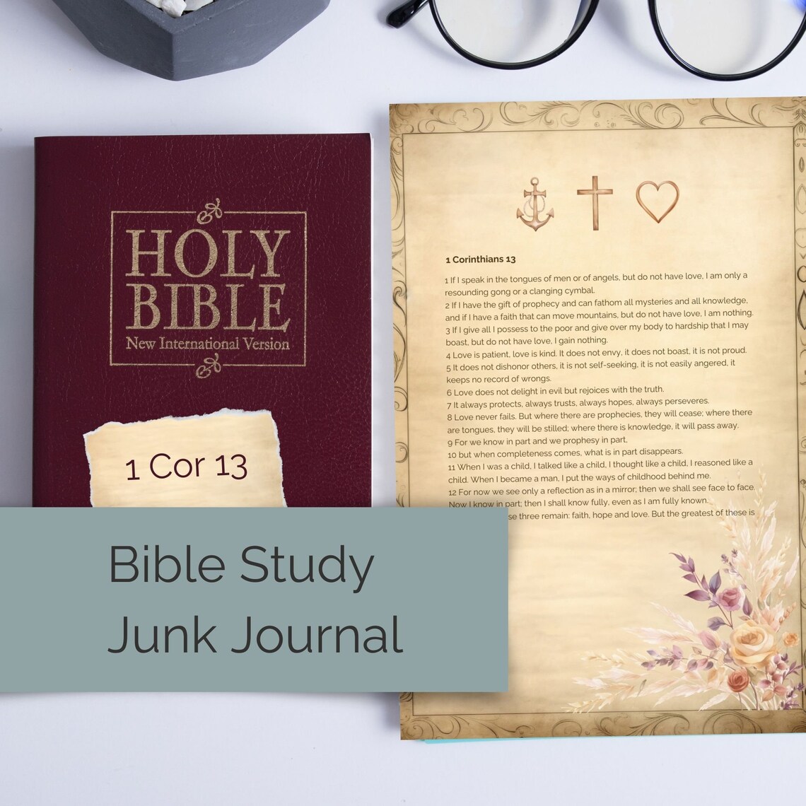 Scripture Sheets 1 Cor 13, Faith Hope and Love Paper for Writing, 6 ...