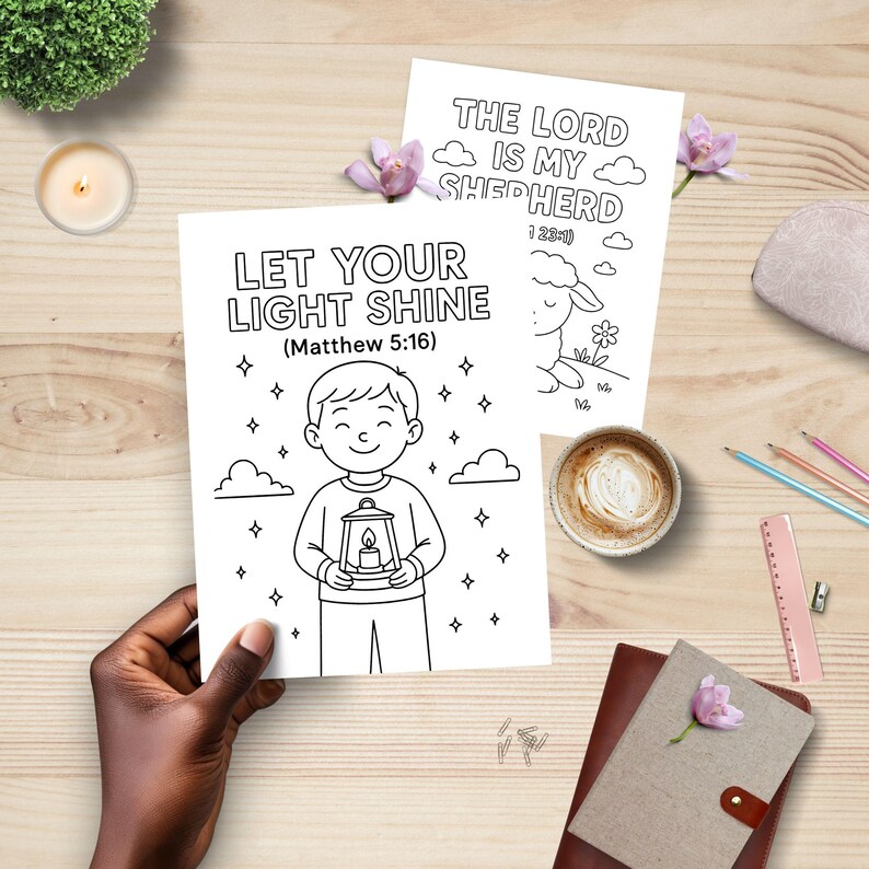 Printable Christian Bible Verse Coloring Page for Kids, Homeschool ...