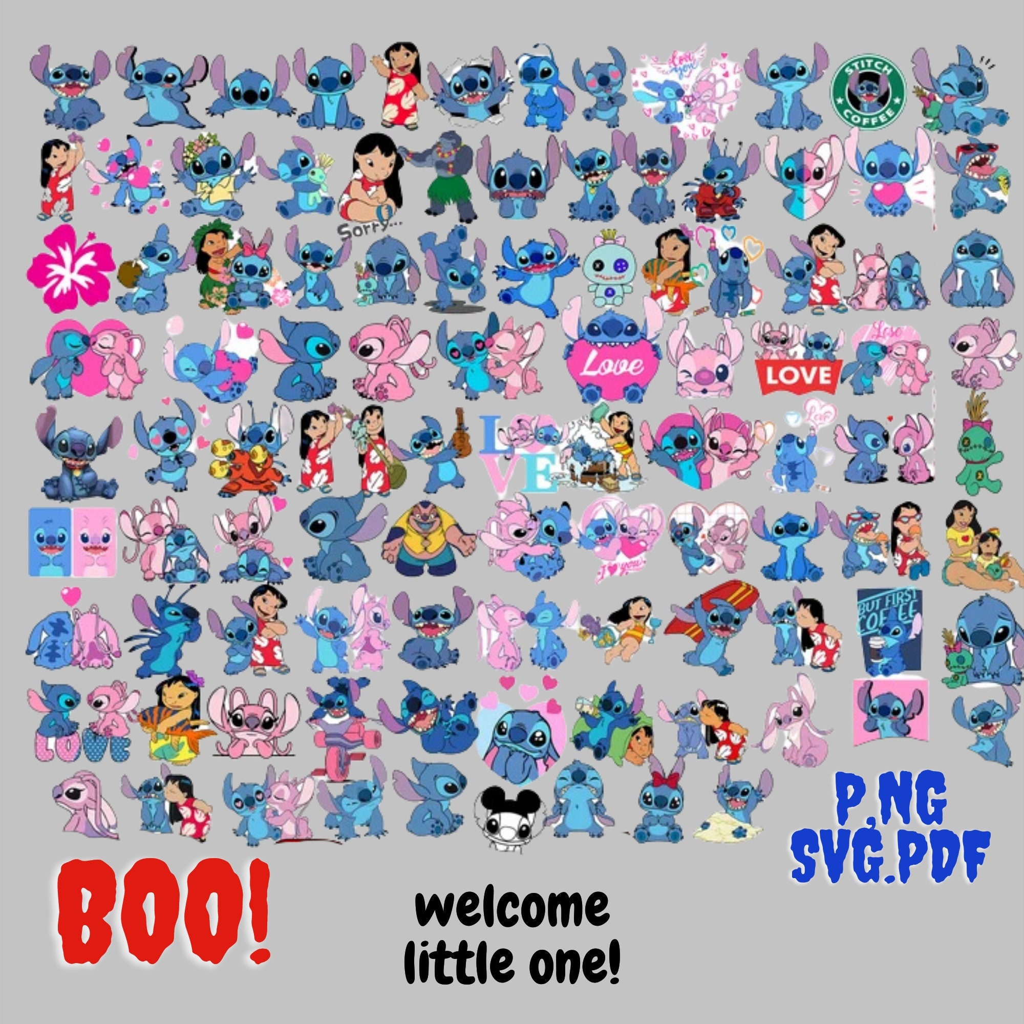 Mega Bundle Lilo Et Point Point Et Ange Amour Svg - Etsy
