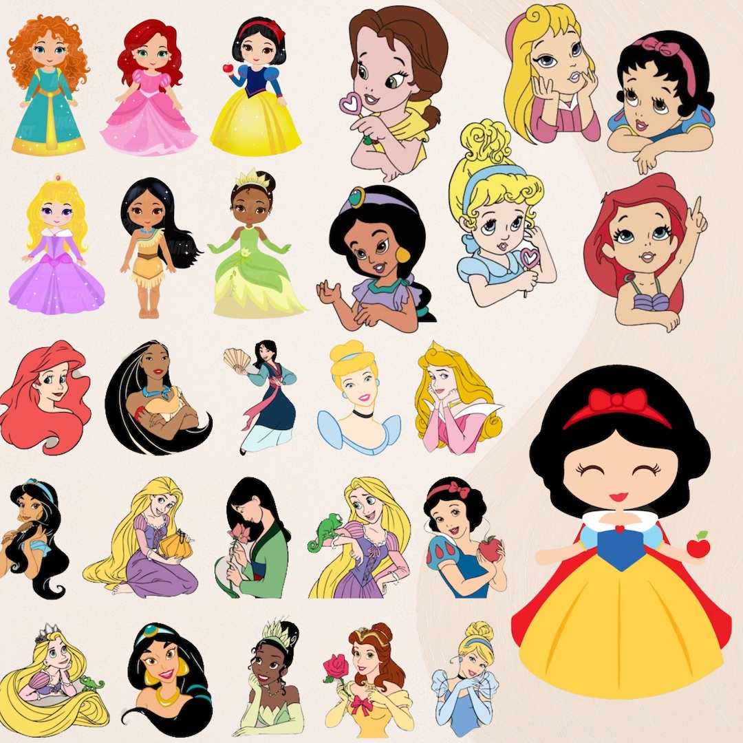 Baby Princess Vector SVG Bundle Clipart Eps Png Dxf Pdf - Etsy