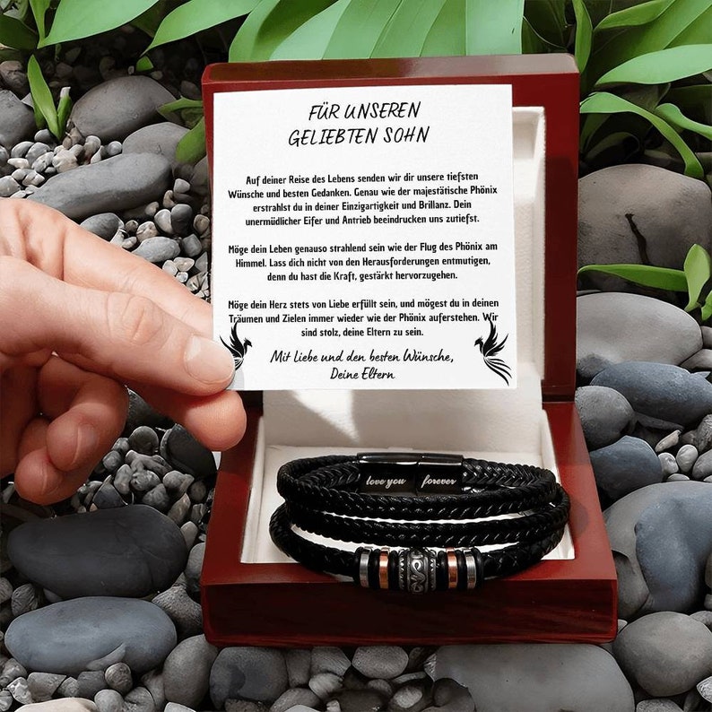 Bracelet for Son From Parents, Mom Son Bracelet, Dad Son Bracelet, Gift ... Bracelet for Son From Parents, Mom Son Bracelet, Dad Son Bracelet, Gift ...