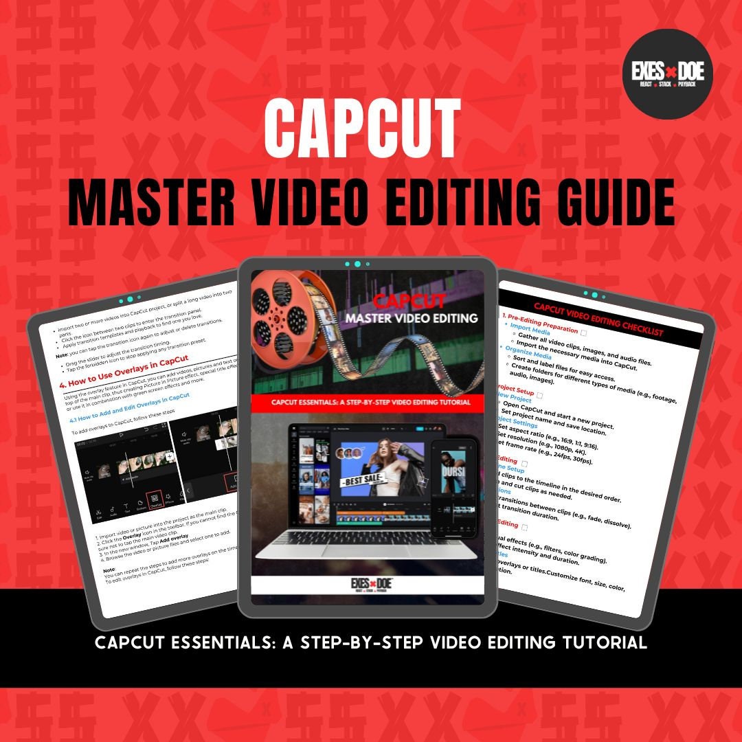 CAPCUT Editing Step-by-step Guide - Etsy