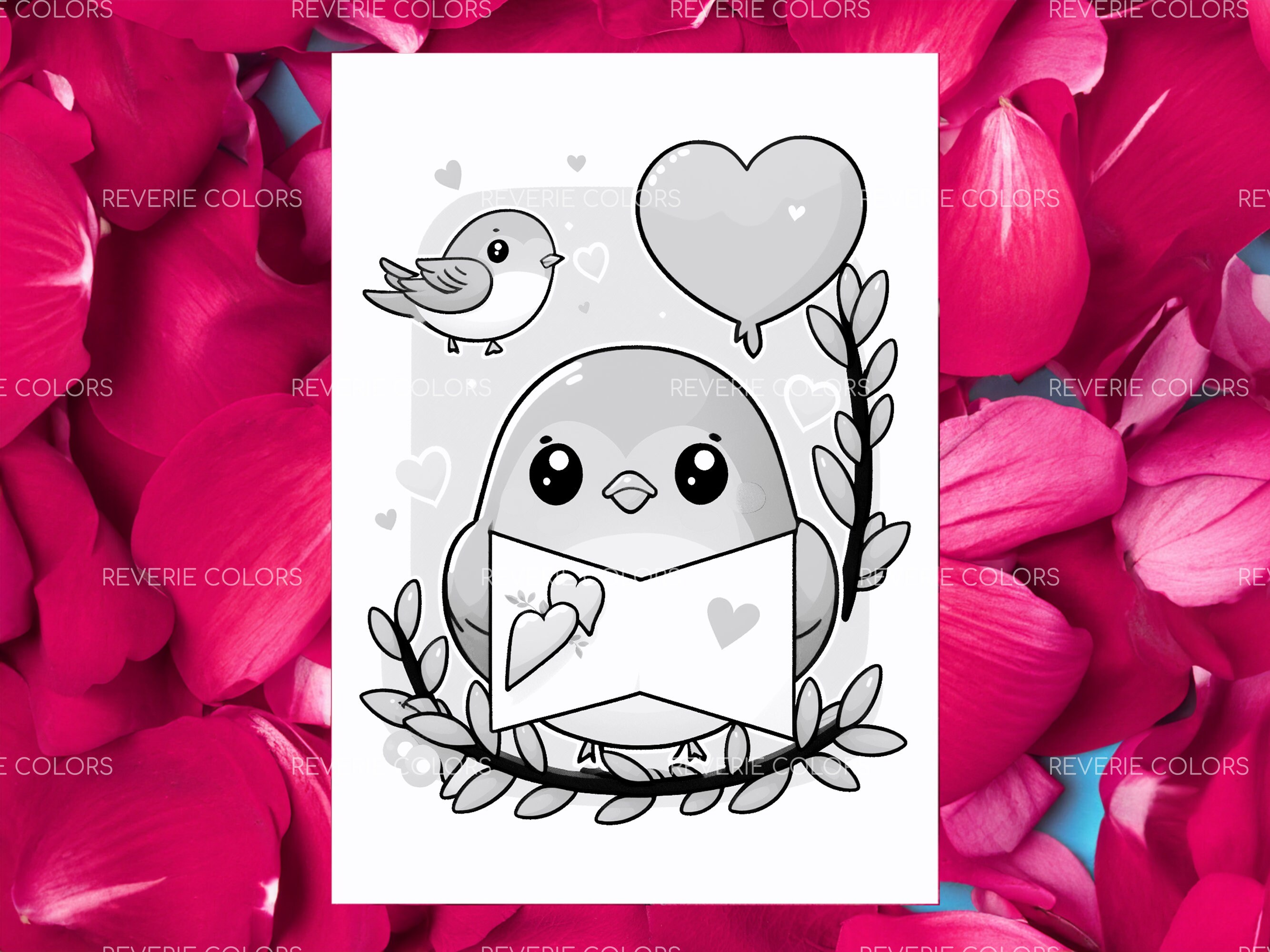Coloring Book Valentine's Day Kawaii Edition 25 Pages to Print PDF by ...