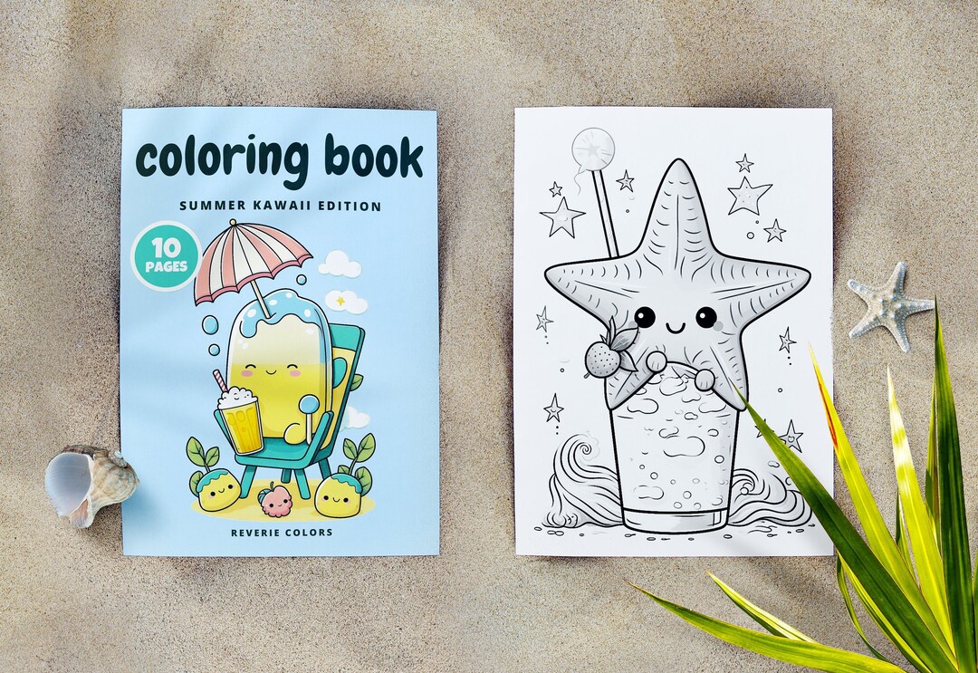 Coloring Book - Kawaii Summer Edition - 10 Printable Pages (PDF) by ...