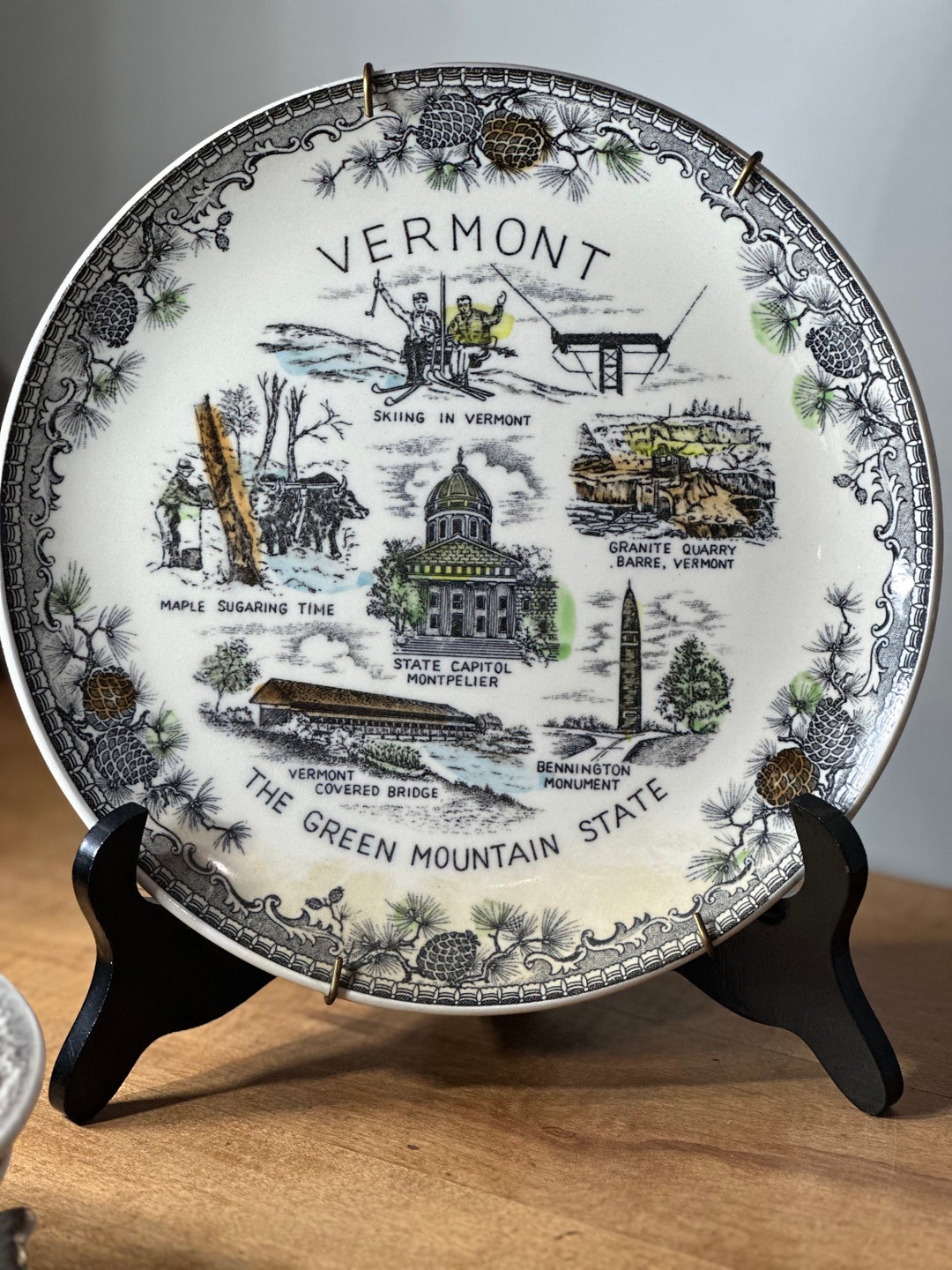 Vintage Vermont Souvenir Plate - Etsy