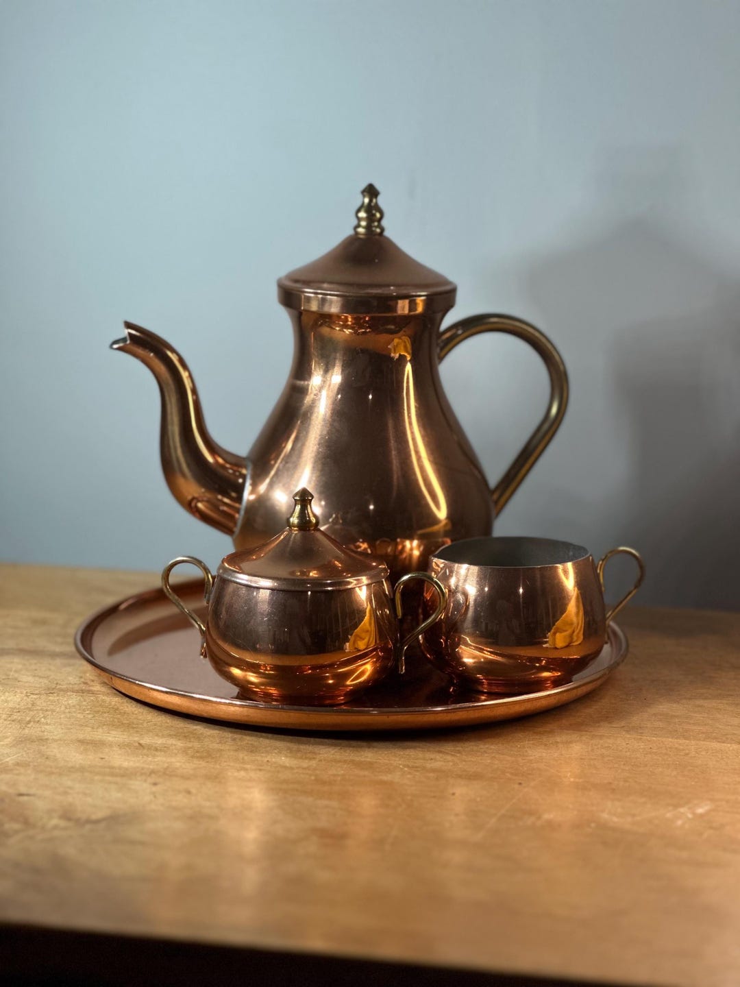 Copper Tea Set - Etsy