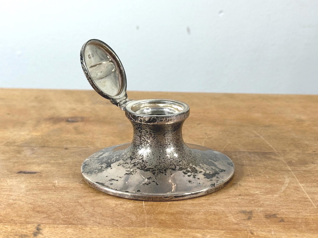 Sterling Silver Capstan Inkwell ~ Antique 1881 Birmingham Hallmark - Etsy