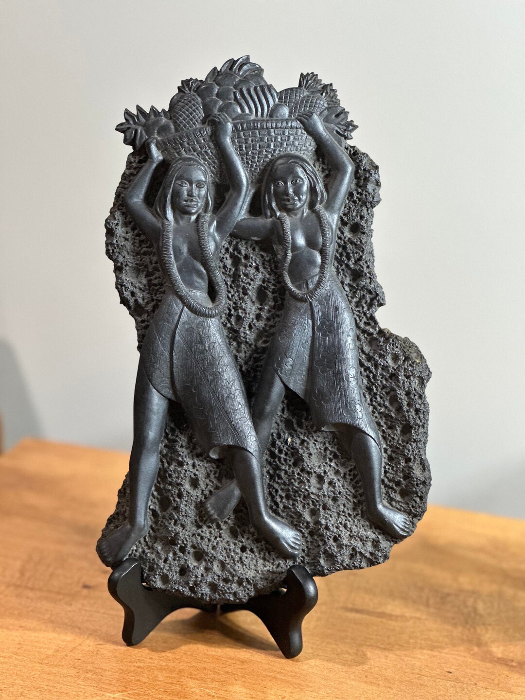 Vintage Hula Dancers Lava Wall Hanging Hawaii Coco Joe - Etsy