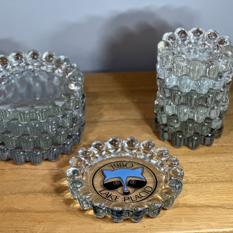 Green Bubble Glass Dish - Etsy
