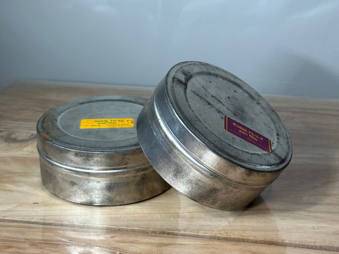 2 Vintage EASTMAN KODAK Tri-x Pan Film Cans - 4" Diameter - Tins - Etsy