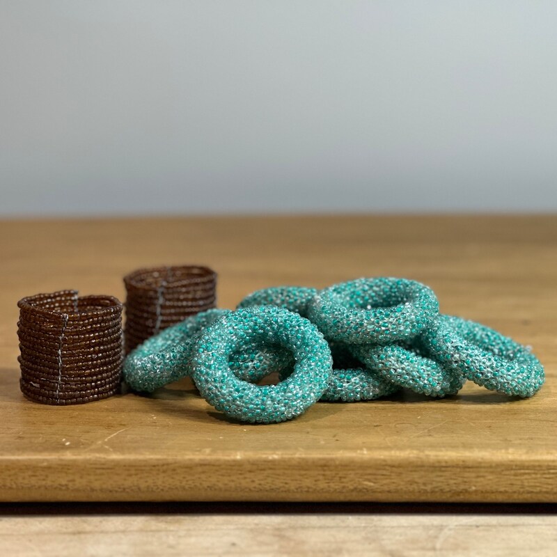 Teal Napkin Rings - Etsy