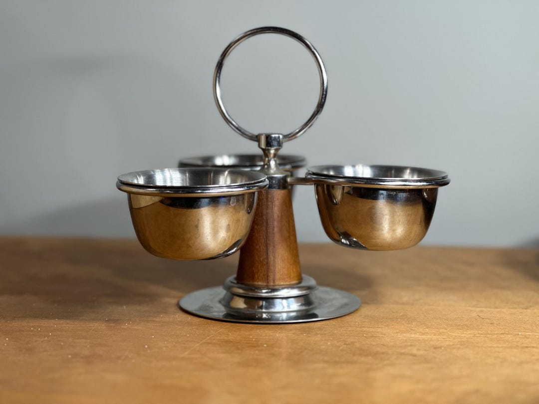 Danish Teak and Stainless Steel Condiment Caddy ~ It Turns - Etsy
