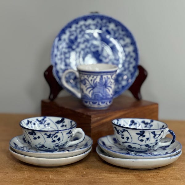 Flow Blue Tea Cup - Etsy