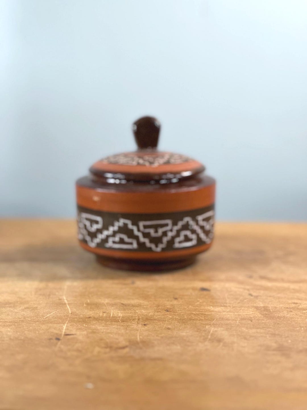 Vintage Terracotta Clay ~ Aztec Pottery Jar With Lid ~ Chile - Etsy