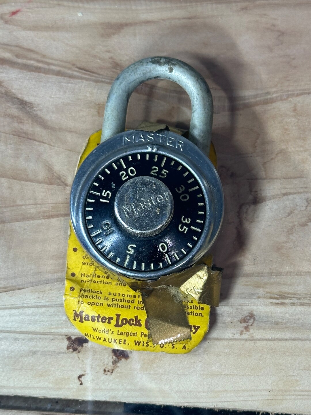 Vintage Master Lock With Combination - Tested - Etsy