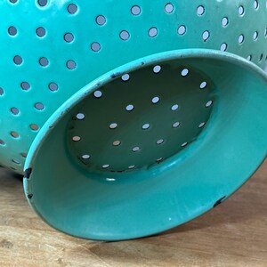 Vintage Green and Cream Enamel Strainer Colander With Pedestal - Etsy