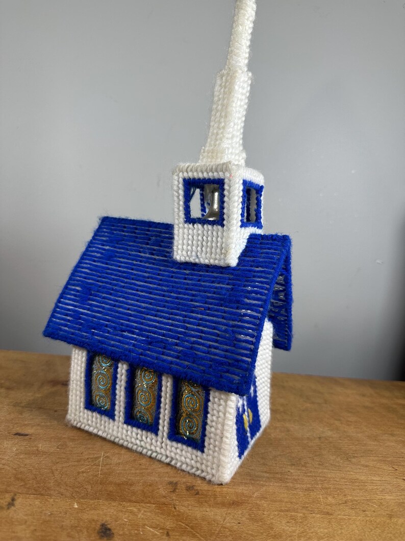 Vintage Crochet Plastic Canvas Handmade Church ~ Silent Night - Etsy