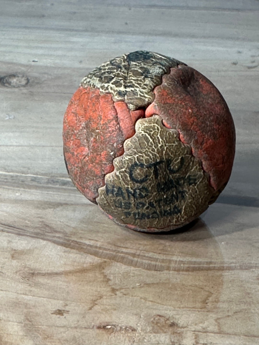 Early Rare 8-panel Hacky Sack US Patent Pending CTU Hand Made Leather ...