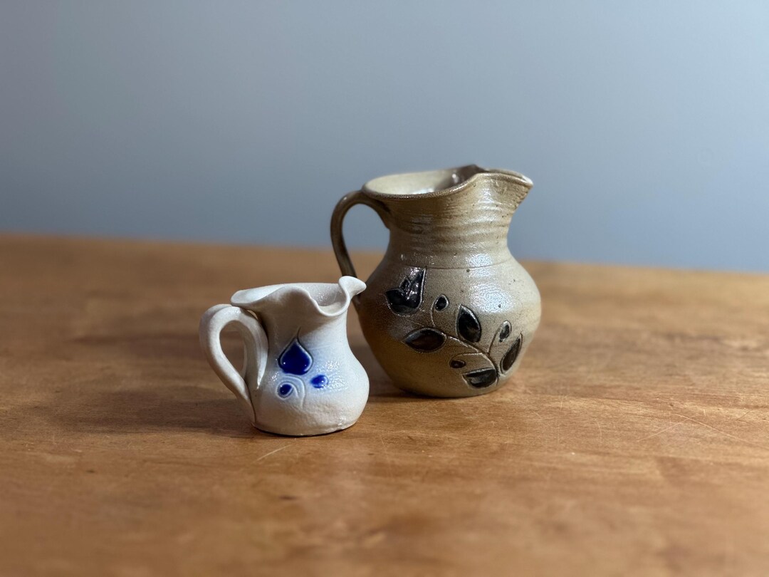 Stoneware Jug Creamer Set ~ Salt Glaze ~ Made by Jimmy Maloney ...