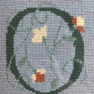 Vintage Monogram O Framed Cross Stitch - Etsy