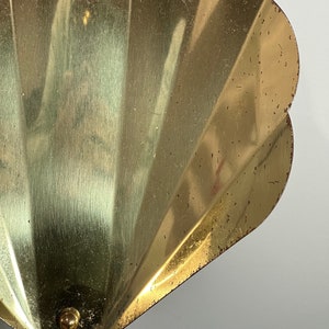 Vintage Oversized Brass Reflector Wall Candle Sconce Shell - Etsy