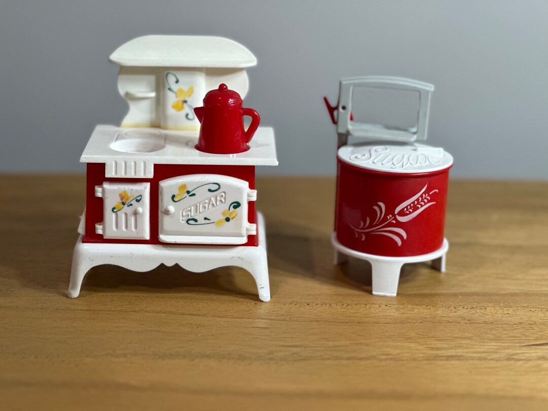 Vintage Plastic Salt and Pepper Stove and Sugar Bowl Washing Machine ...